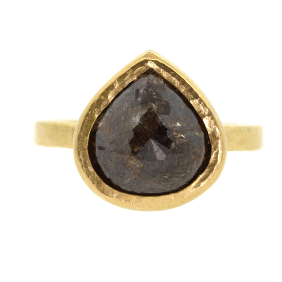 Handcrafted Raw Diamond Ring