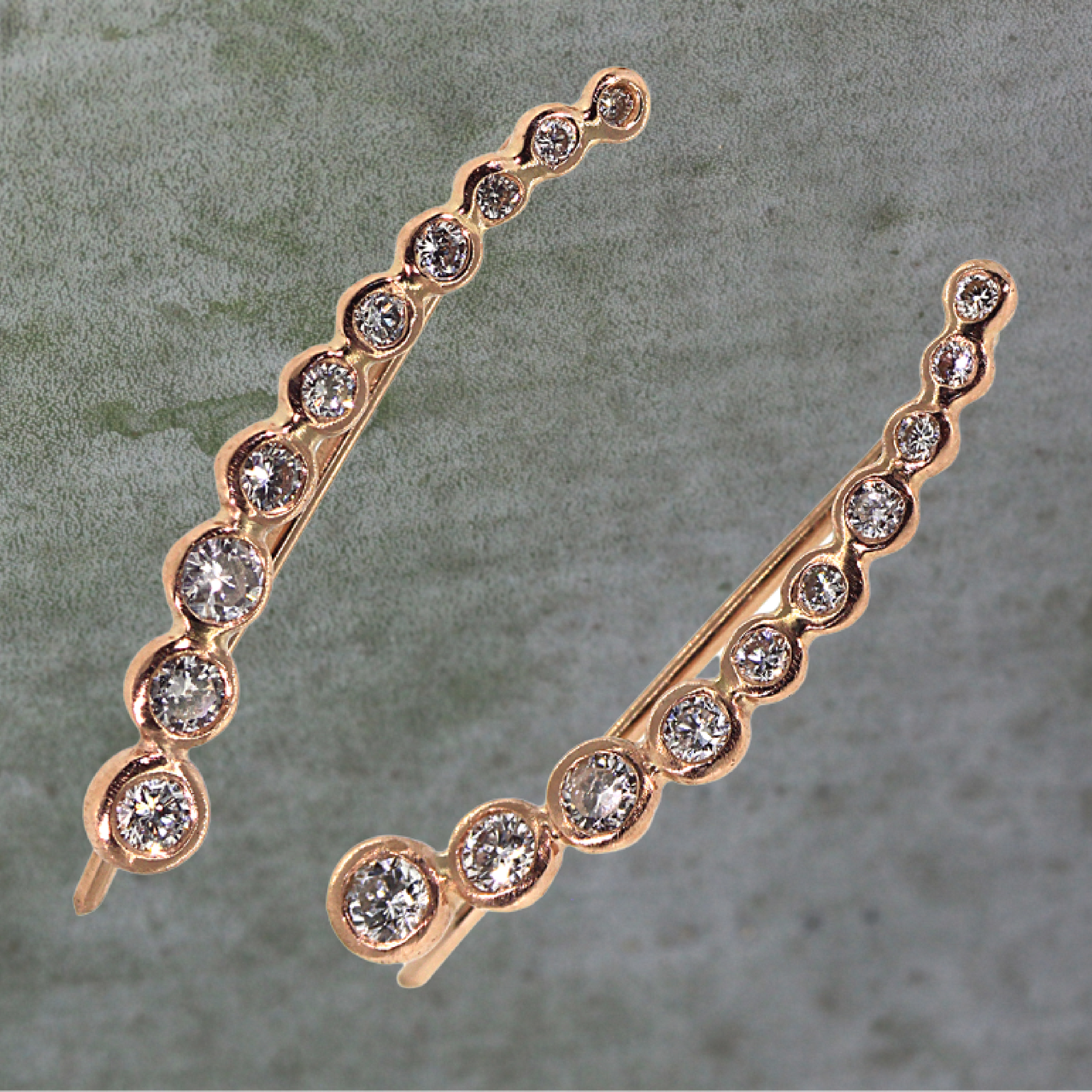 Diamond Ear Pins | Earring Ear Pins