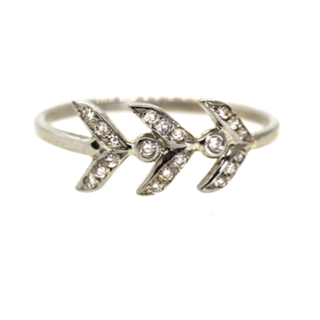 Diamond Angel Wing Ring - Unique Diamond Ring - studio 703 + RLD